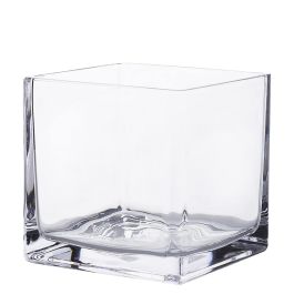 Clear Glass Cube Vases | 5” H x 5” L x 5” W | Pack of 12 | Perfect for ...