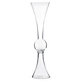 36 inch Reversible Glass Trumpet Clarinet Vase | Event Decor